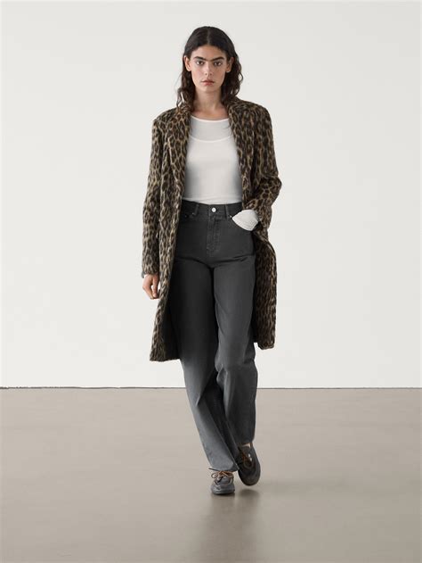 Прямі джинси з кишенями · Маренго Коричневий Гранатовий · Dressy Massimo Dutti