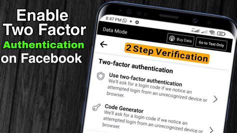 How To Turn On 2 Step Verification On Facebook Youtube