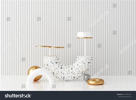 Mock Geometric Shape Gold Glass Texture Stock Illustration 1957764337