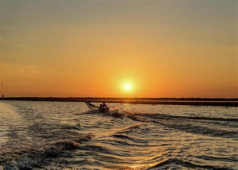 Sunset At Tonle Sap Lake In Siem Reap Cambodia Photograph By Mark