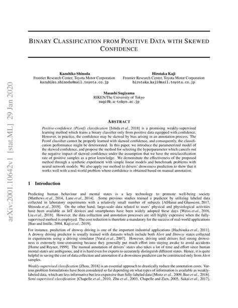 Binary Classification From Positive Data With Skewed Confidence Deepai