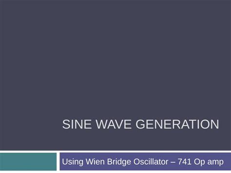 Pdf Wien Bridge Oscillator Dokumen Tips