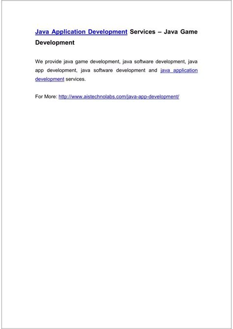 Ppt Java Application Development Services Java Game Development Powerpoint Presentation Id