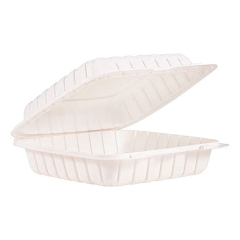Dart Hinged Lid Single Compartment Containers X X White Carton Venueriver