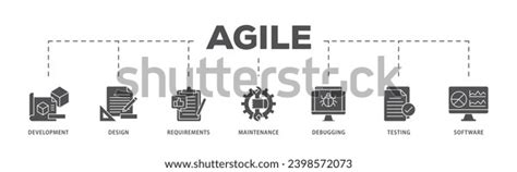 Agile Infographic Icon Flow Process Which Stock Vector Royalty Free Shutterstock