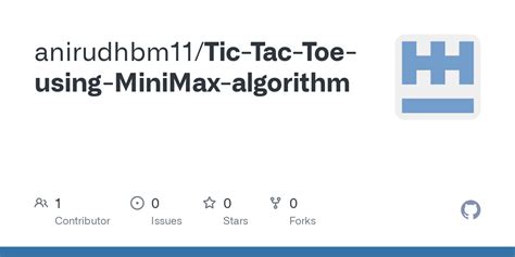 github anirudhbm11 tic tac toe using minimax algorithm