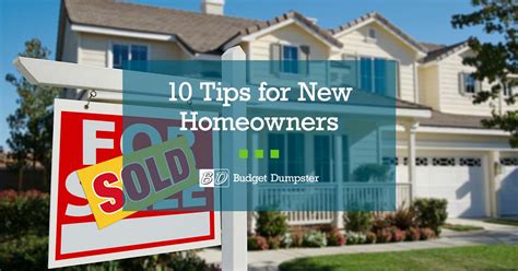 10 Tips Every New Homeowner Should Know Budget Dumpster