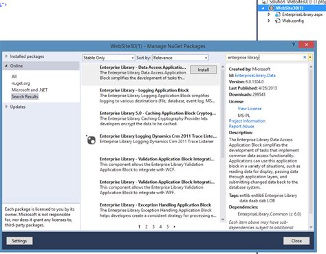 Enterprise Library In Aspnet