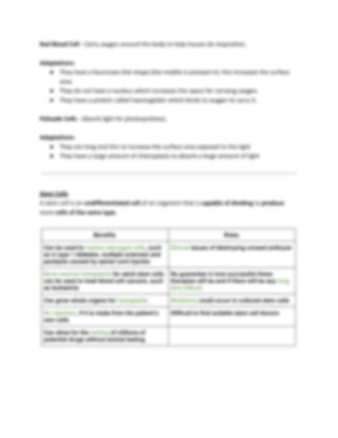 Solution Edexcel Igcse Biology Cell Structure Studypool