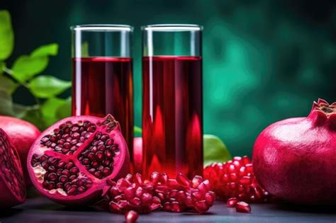 Premium Ai Image Pomegranate Extract Used In Biological Experiment