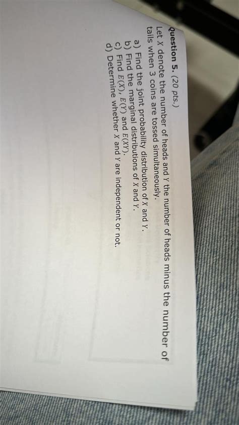 Solved Question 5 20 ﻿ptslet X ﻿denote The Number Of