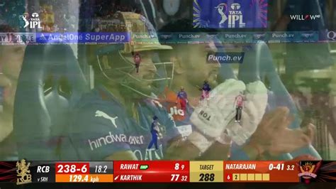18 3 T Natarajan To Kd Karthik 4 Runs S Rcb Vs Srh 30th Match Match Highlights Willow Tv