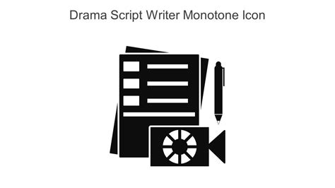 Drama Script Writer Monotone Icon In Powerpoint Pptx Png And Editable Eps Format Ppt Example
