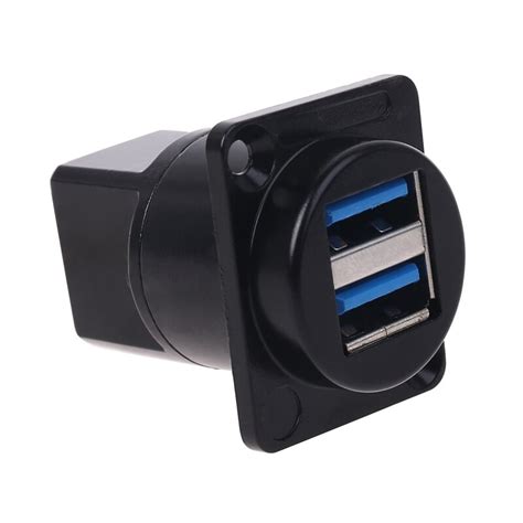 USB socket D type Metal dual USB 3.0 socket female... – Vicedeal