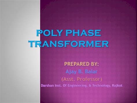 PDF Basics Of Poly Phase Transformer Ppt DOKUMEN TIPS
