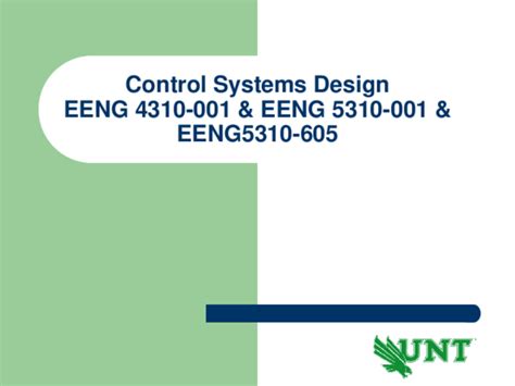 Ppt Control Systems Design1