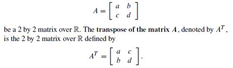 solved a 2 by 2 matrix over r is a rectangular array of four