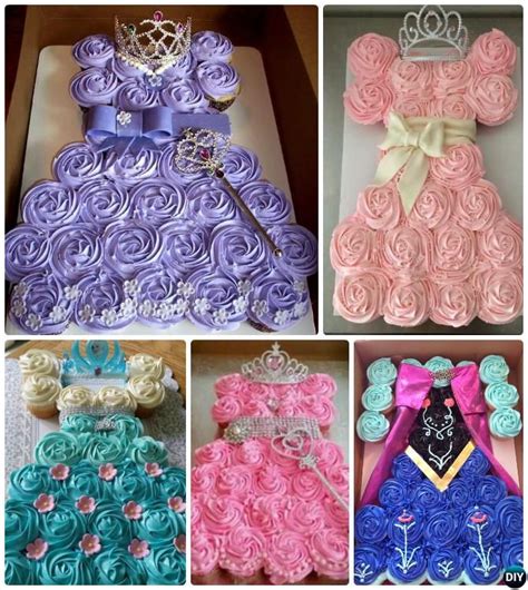 Diy Princess Pull Apart Cupcake Cake Princess Birthday Cake Pull