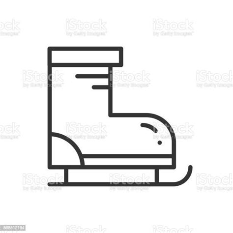 그림 스케이트 얇은 라인 아이콘입니다 개요 스포츠 장식 그림 겨울 요소입니다 벡터 간단한 평면 선형 아이스 스케이트 디자인입니다