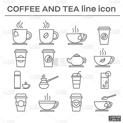 咖啡和茶的图标