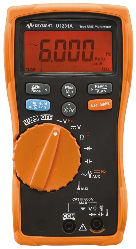 Keysight Technologies U1231a Handheld Digital Multimeter True Rms 600v Ac Max Rs