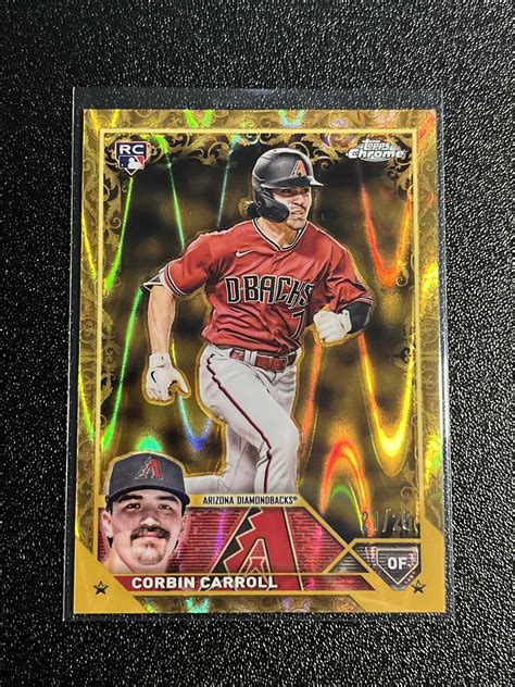 Corbin Carroll 2023 Topps Gilded Collection 49 Raywave Gold Etch