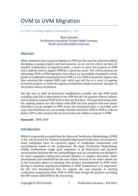Pdf Ovm To Uvm Migration Or There And Back Again A Consultants Tale