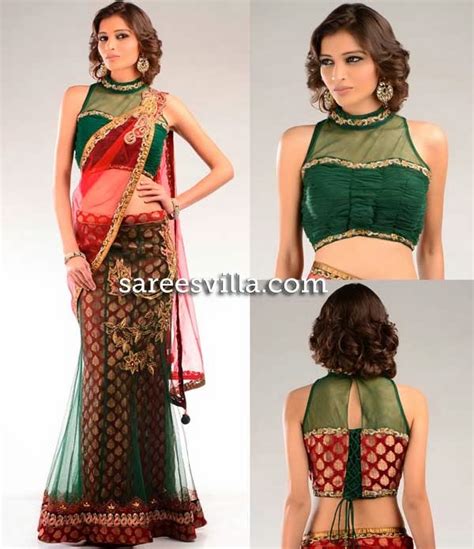 High Neck Saree Blouse Designs Sarees Villa