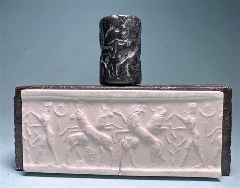 Akkadian Hematite Cylinder Seal Hixenbaugh Ancient Art