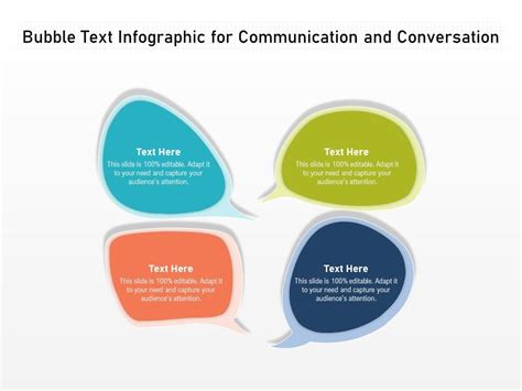 Bubble Text Infographic For Communication And Conversation Ppt PowerPoint P