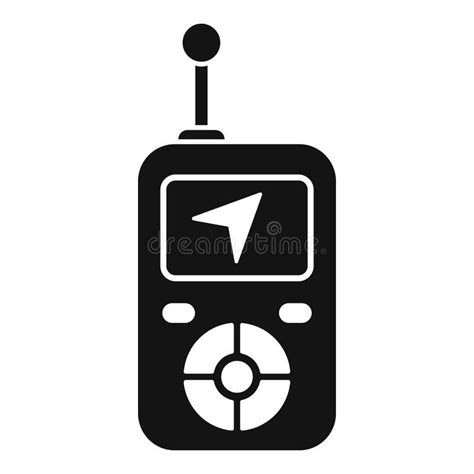 Gps Navigator Showing Location With Arrow Sign On Screen Stock Illustration Illustration Of