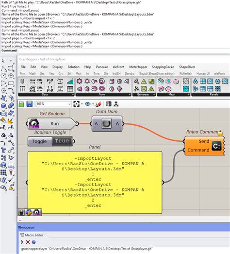 Rhino Command In Combination With Grasshopperplayer Grasshopper