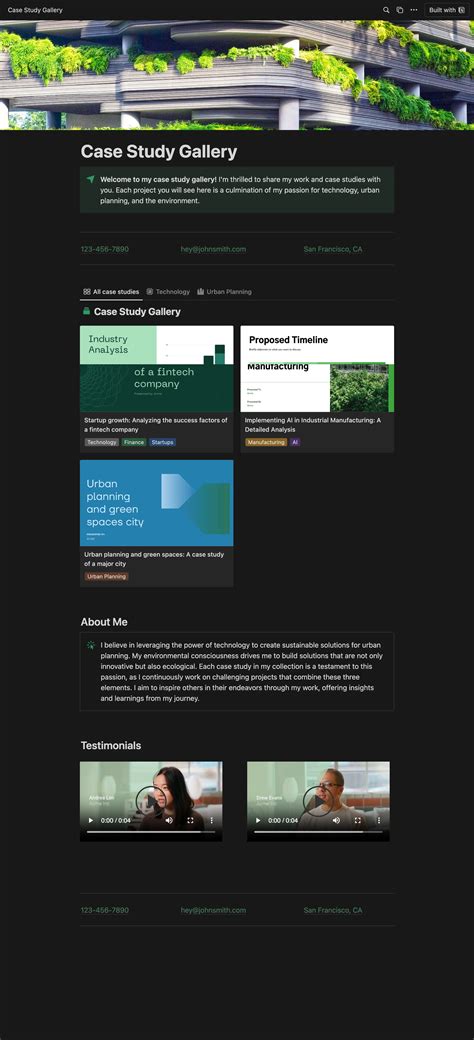 Notion Portfolio Templates