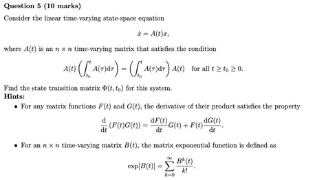 Question Marks Consider The Linear Chegg