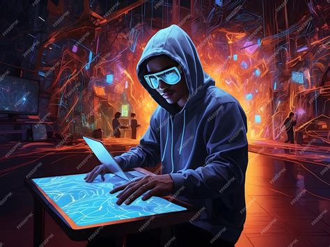 Premium Photo Hacker Illustration Cyber Security Concept Hacking