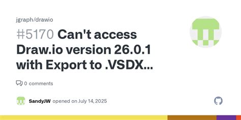 Cant Access Version 2601 With Export To Vsdx Beta · Issue 5170 · Jgraphdrawio