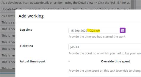 add worklog screen set the field log time to the current time instead of the default 12 00 am