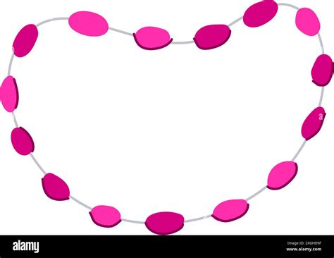 Accessories Beads Necklace Cartoon Vector Illustration Stock Vector