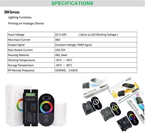 Rgb Led Strip Controller 12v 30a Cct Rgbw Led Strip Cob Led Strip Light Pwm Dimmer Custom 2 4g
