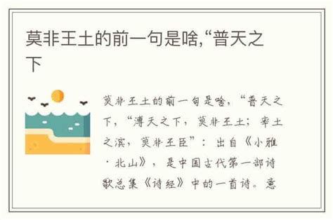 莫非王土的前一句是啥 普天之下 兔宝宝游戏网