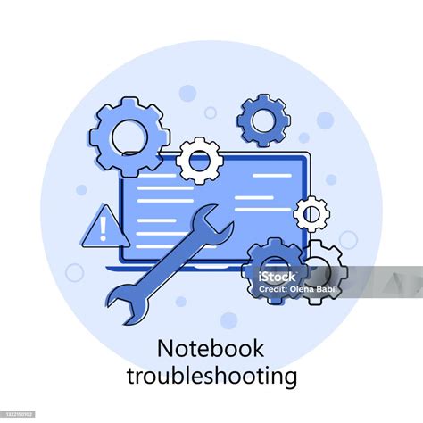 노트북 및 소프트웨어 추상적 인 개념 벡터 일러스트레이션 문제 해결 현대 기술 네트워크 유지 보수 개념에 대한 스톡 벡터 아트 및 기타 이미지 Istock