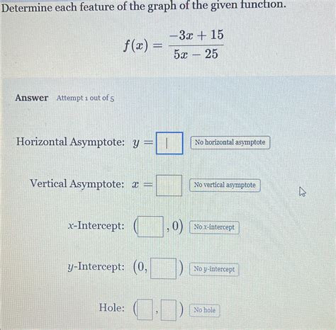 Solved Determine Each Feature Of The Graph Of The Given