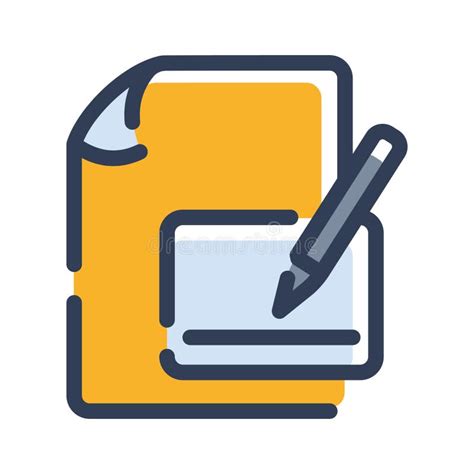 Write Document File Paper Page Letter Single Isolated Icon With Dash Or