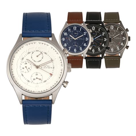 Morningsave Elevon Lindberg Leather Band Watches
