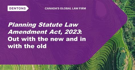 Dina I Awad On Linkedin Planning Statute Law Amendment Act 2023 Out