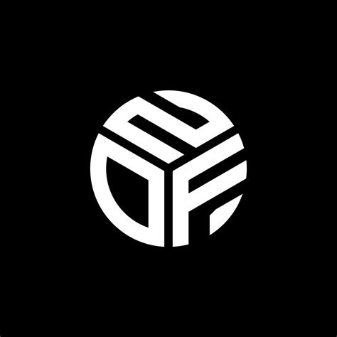 Nof Letter Logo Design On Black Background Nof Creative Initials