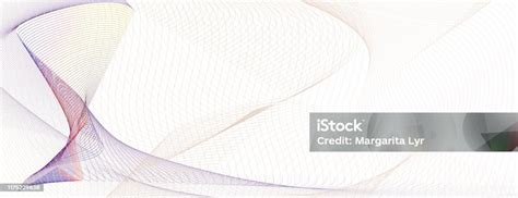 추상 벡터 컬러 수표 티켓 배너 인증서 템플릿 기요체 아트 라인 패턴 보라색 빨간색 노란색 베이지 색 교차 곡선 우아한 워터 마크 디자인 역동적인 미묘한 선 흰색 배경입니다