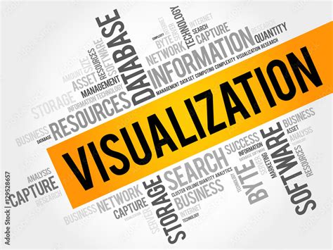 Visualization Word Cloud Collage Business Concept Background Stock Vector Adobe Stock