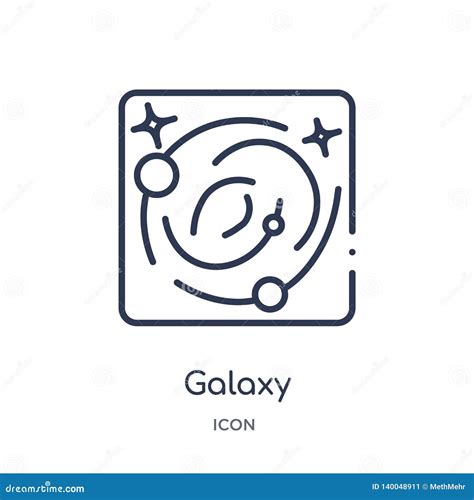 Linear Galaxy View Icon From Astronomy Outline Collection Thin Line Galaxy View Vector Isolated