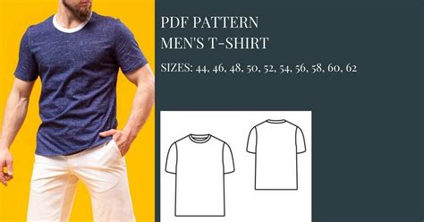 Mens T Shirt Sewing Pattern Sewing Patterns Pattern Etsy